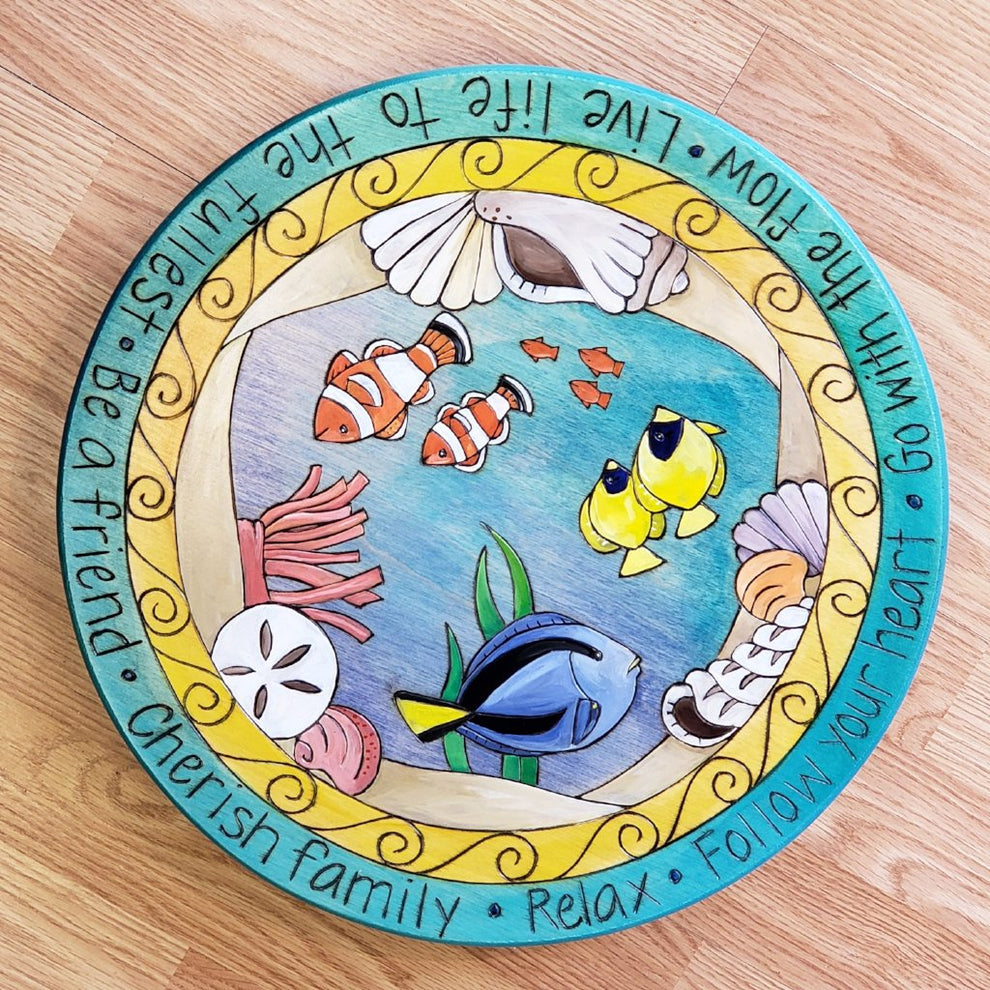 Lazy Susan 16"-Fish Underwater | Sticks Handmade Furniture – Random ...