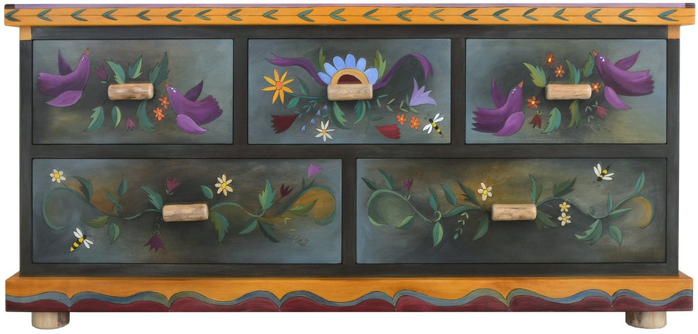 Large Dresser-Sun & Moon – Random Acts Of Art