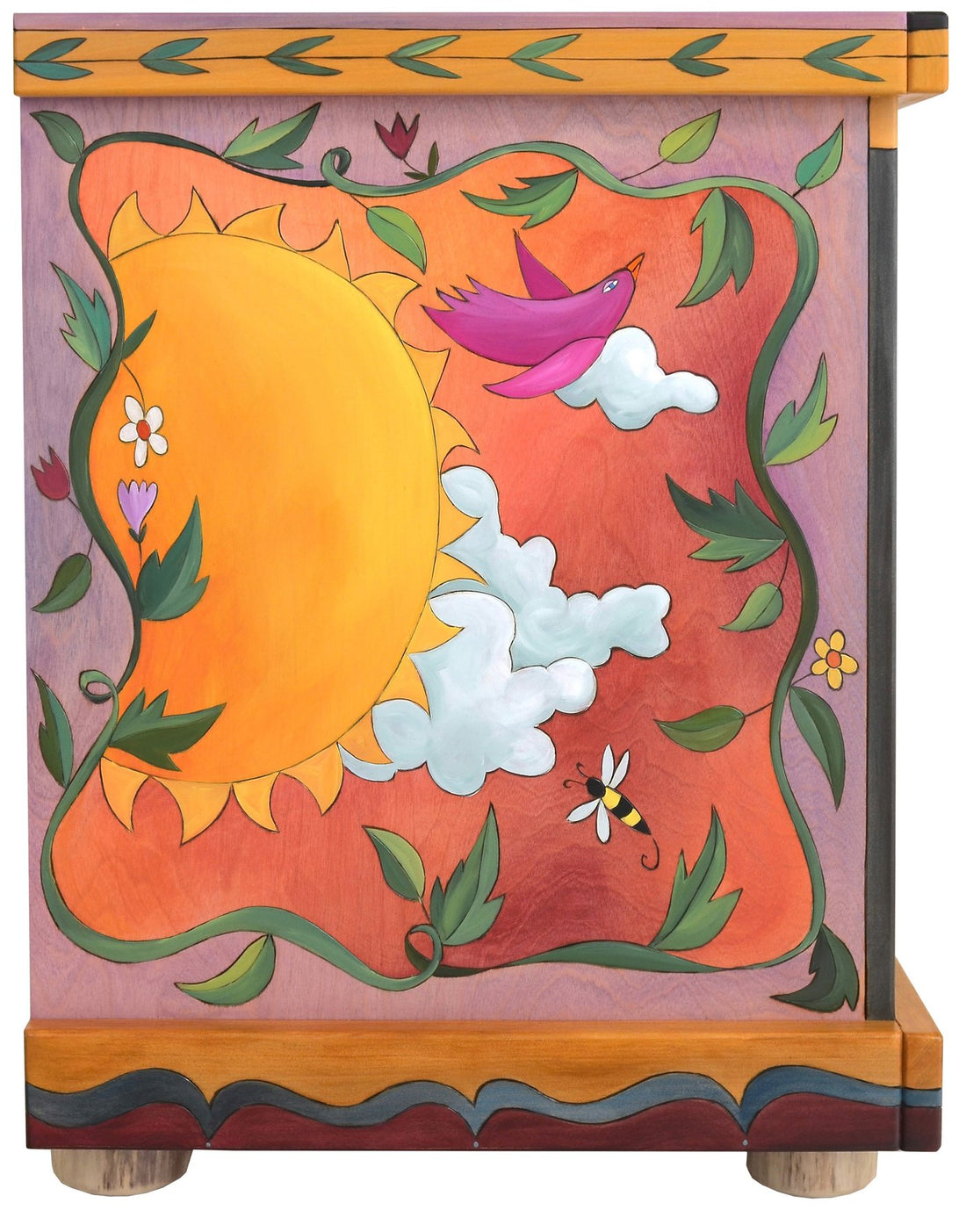 Large Dresser-Sun & Moon – Random Acts Of Art